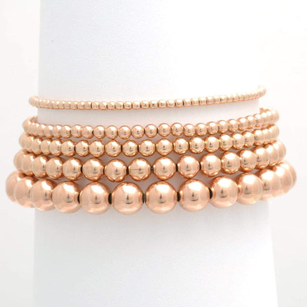 5mm Rose Gold Bead Bracelet – Curated Los Angeles
