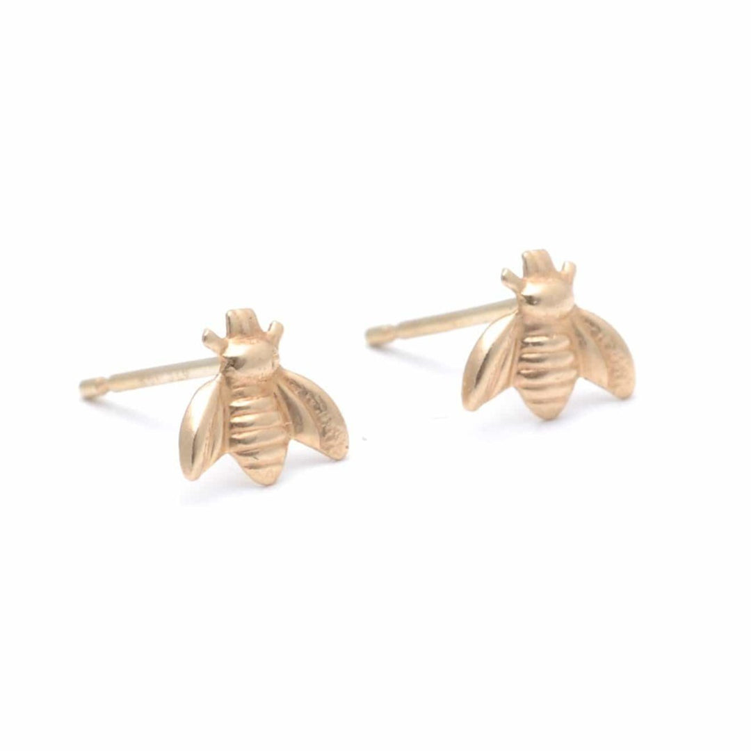 Bumble Bee Yellow Gold Studs – Curated Los Angeles